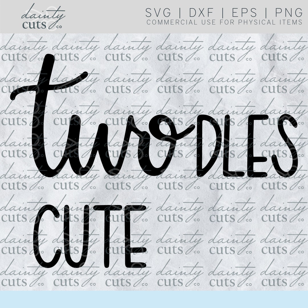 Two-cute & Two-dles SVG - Etsy