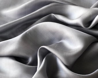 Grey Silk Fabric - Etsy