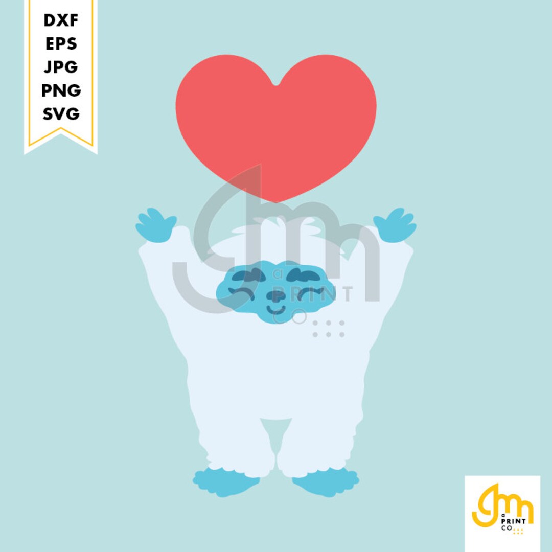 Yeti EPS, Yeti SVG, Yeti Clipart, Baby Shower SVG, Silhouette Cut Files ...
