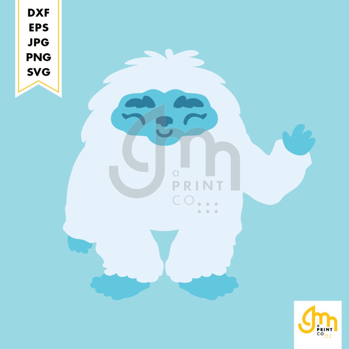 Yeti EPS, Yeti SVG, Yeti Clipart, Baby Shower SVG, Silhouette Cut Files ...