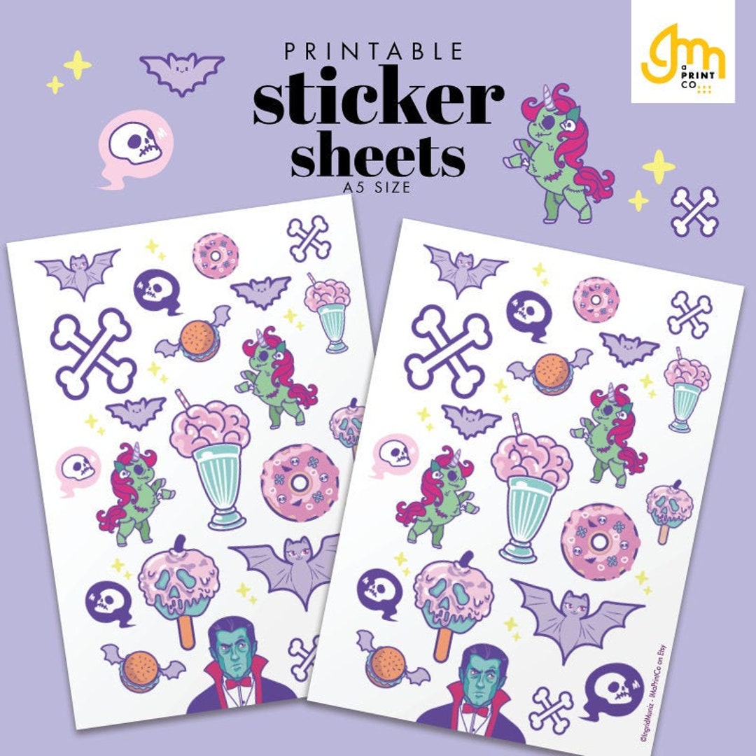 Halloween Sticker Sheet Printable Sticker Sheet Planner - Etsy