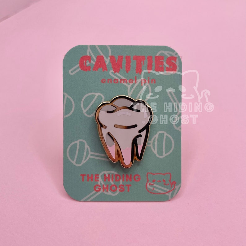 Cavities - Molar Filler Enamel Pin | Spooky Pin | Kawaii Pin | Pastel ...