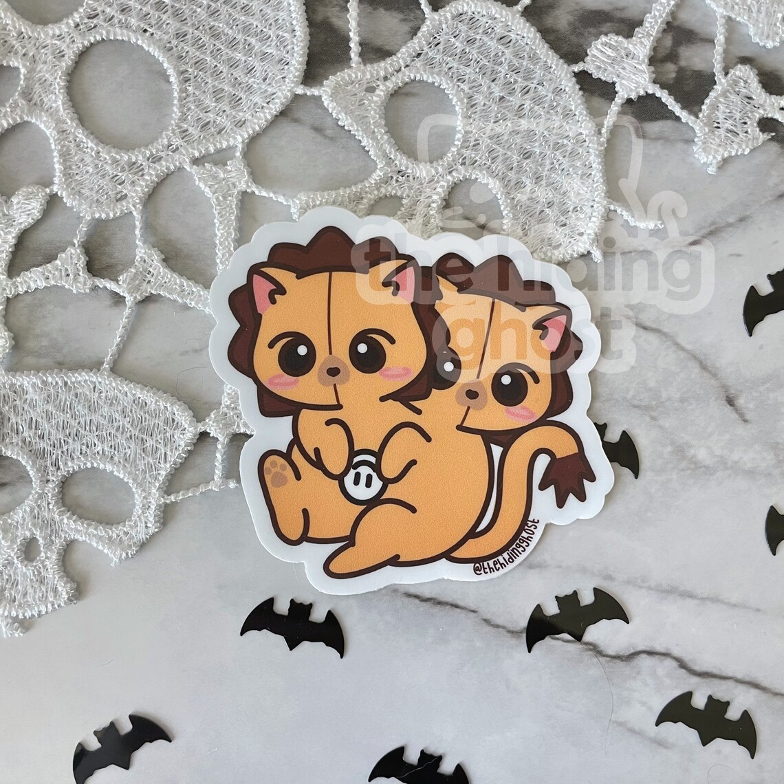 Two Headed Anime Cats Stickers | Kawaii Sticker | Laptop Sticker | Die ...