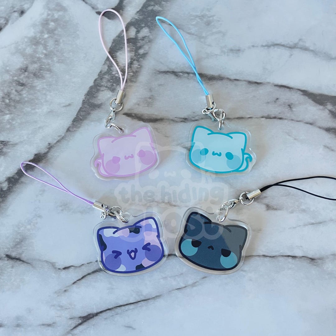 The Hiding Ghost Ocs Phone Charm | Kawaii Keychain | Keychain | Art ...