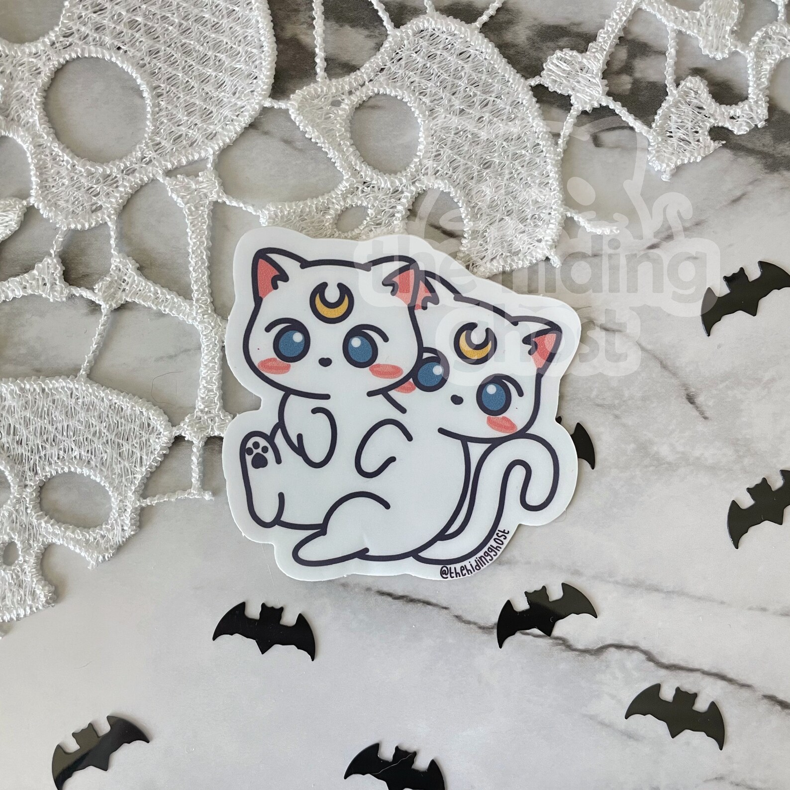Two Headed Anime Cats Stickers | Kawaii Sticker | Laptop Sticker | Die ...