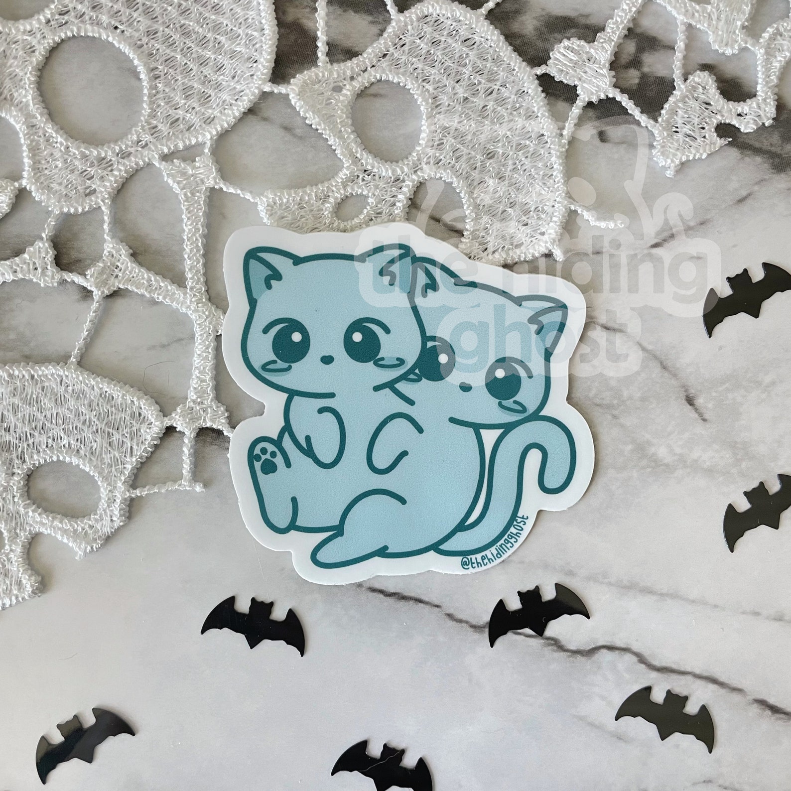 Two Headed Anime Cats Stickers | Kawaii Sticker | Laptop Sticker | Die ...