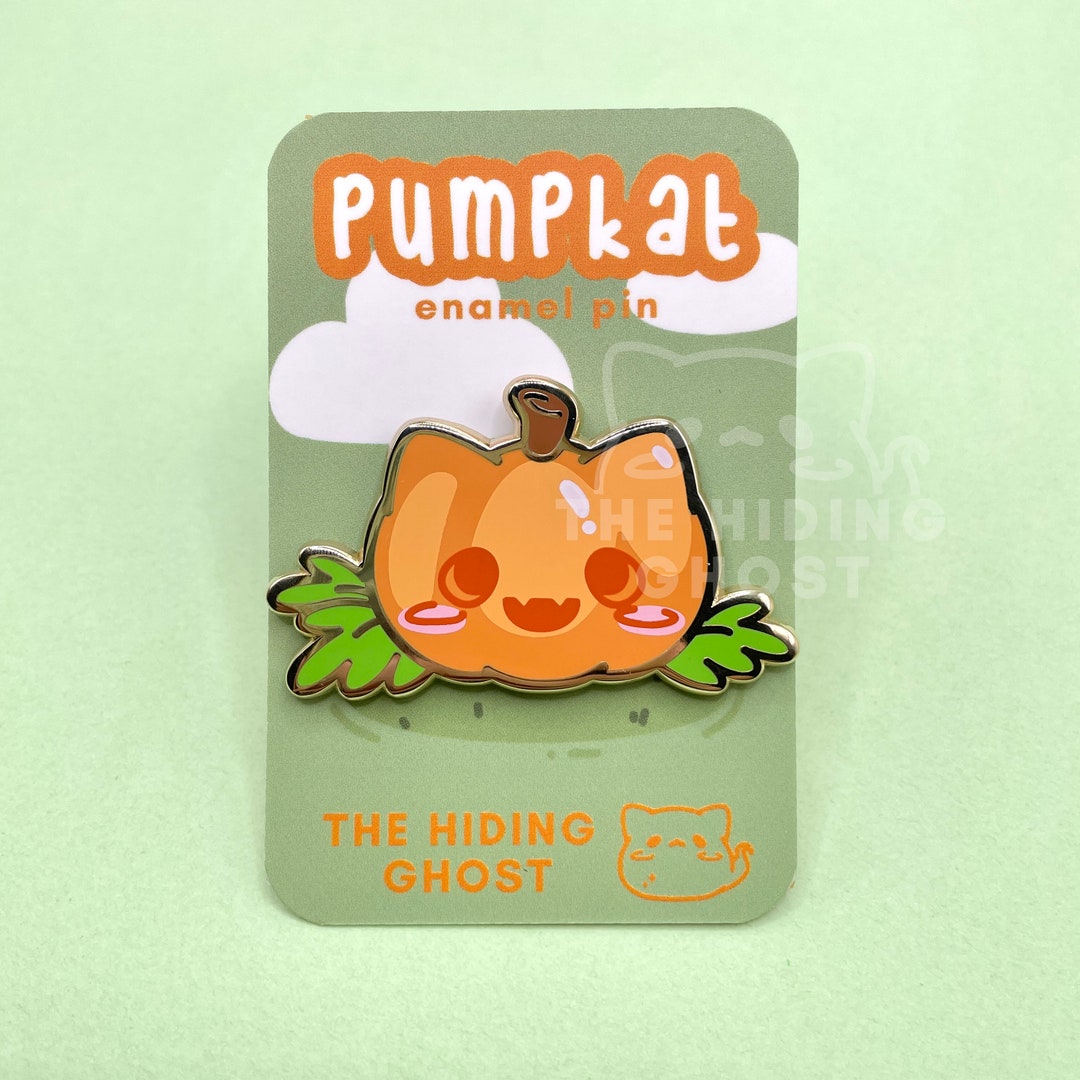 Pumpkat Enamel Pin | Spooky Pin | Kawaii Pin | Pastel Pin | Enamel Pin ...