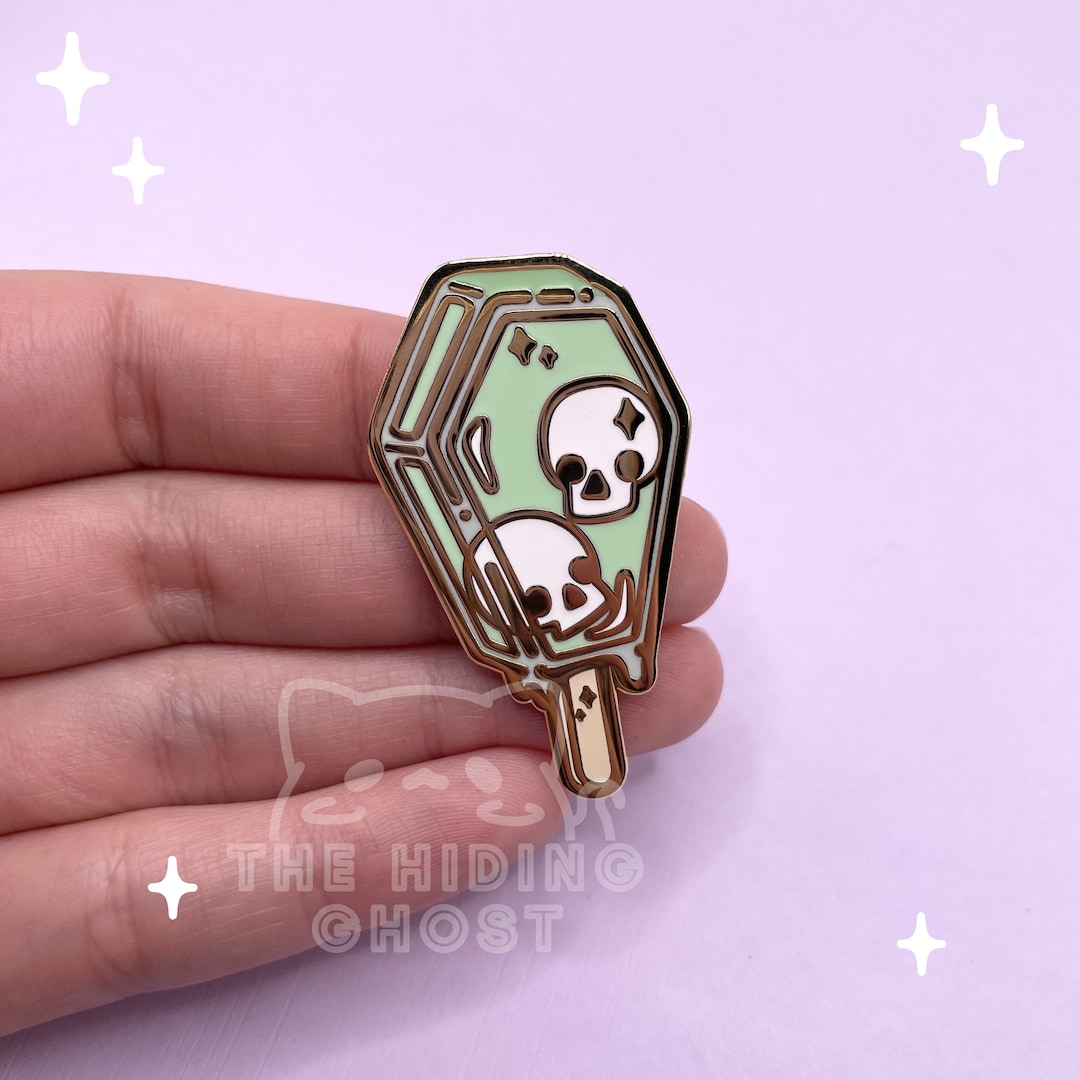 Spooky Popsicle Enamel Pin Skull Spooky Pin Kawaii Pin Pastel Pin ...