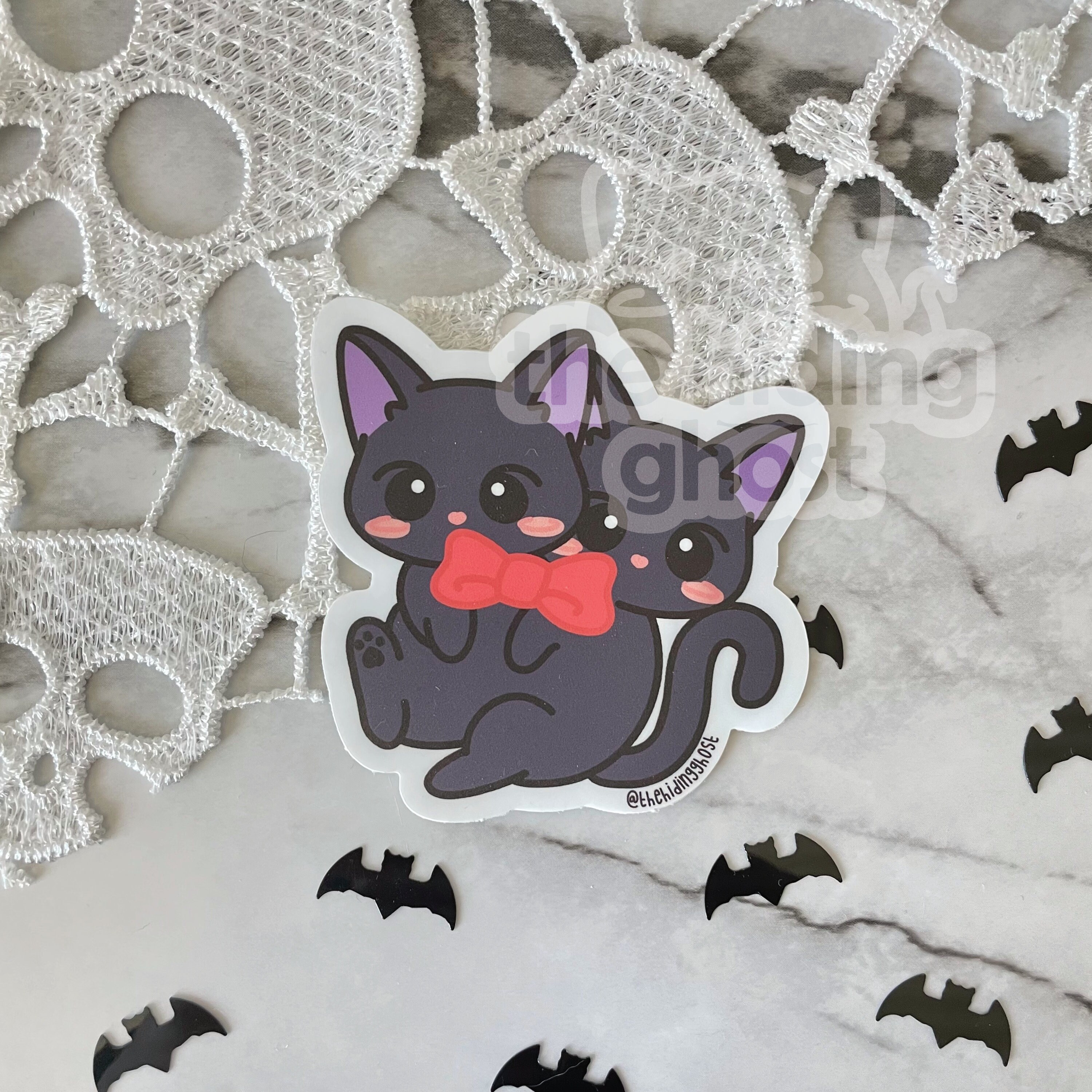 Two Headed Anime Cats Stickers | Kawaii Sticker | Laptop Sticker | Die ...