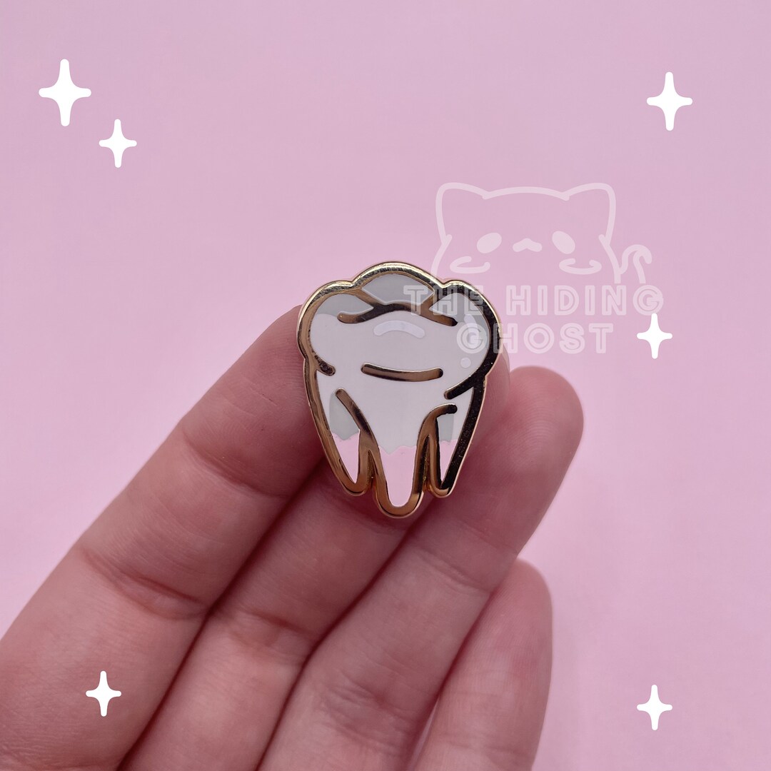 Cavities - Molar Filler Enamel Pin | Spooky Pin | Kawaii Pin | Pastel ...