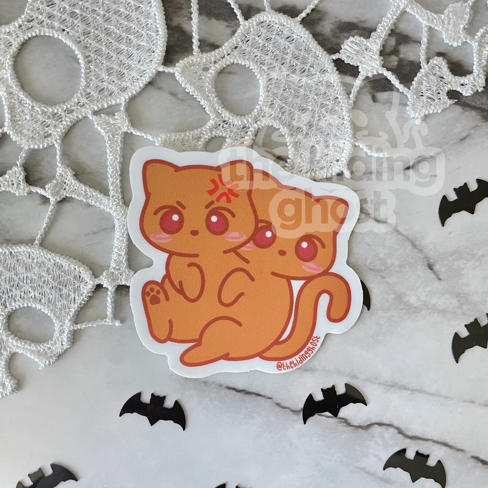 Two Headed Anime Cats Stickers | Kawaii Sticker | Laptop Sticker | Die ...