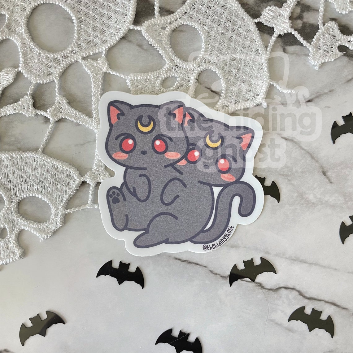 Two Headed Anime Cats Stickers | Kawaii Sticker | Laptop Sticker | Die ...