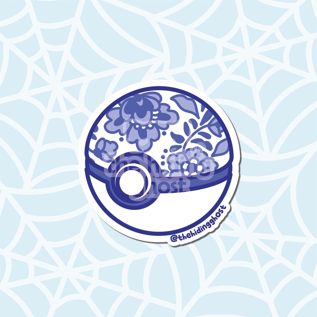 Ceramic Pokeball Sticker | Kawaii Sticker | Laptop Sticker | Die Cut ...