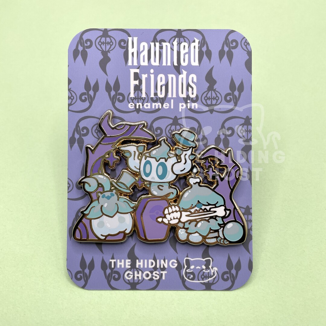 Hitch Hiking Poke Ghost Enamel Pin Spooky Pin Kawaii Pin Pastel Pin ...