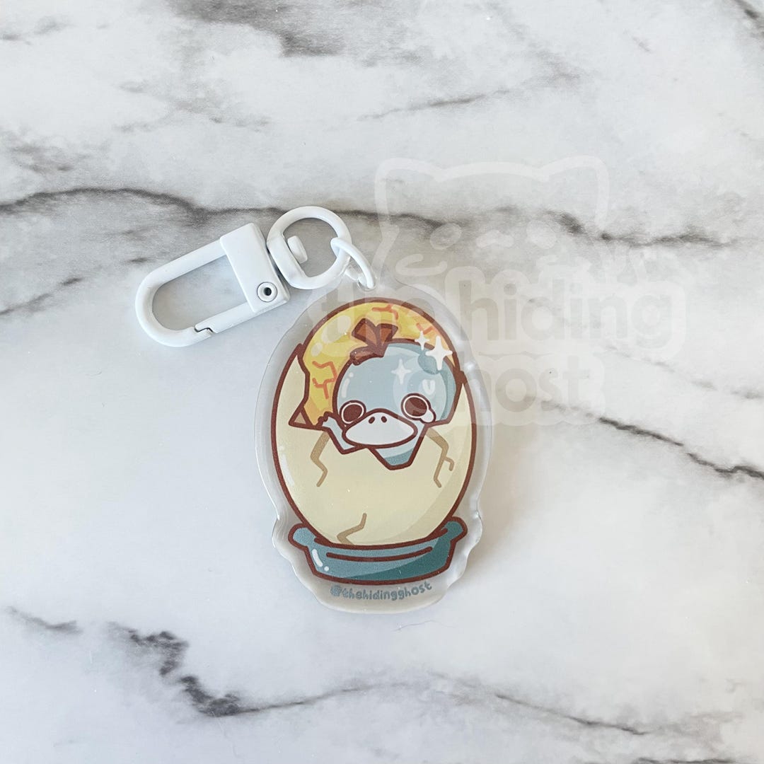 Psyduck Balut Acrylic Keychain | Charm | Spooky | Kawaii | Filipino ...