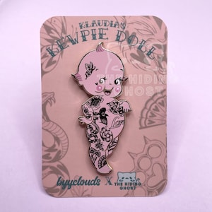 Klaudia's Kewpie Doll Enamel Pin | Spooky Pin | Kawaii Pin | Pastel Pin ...