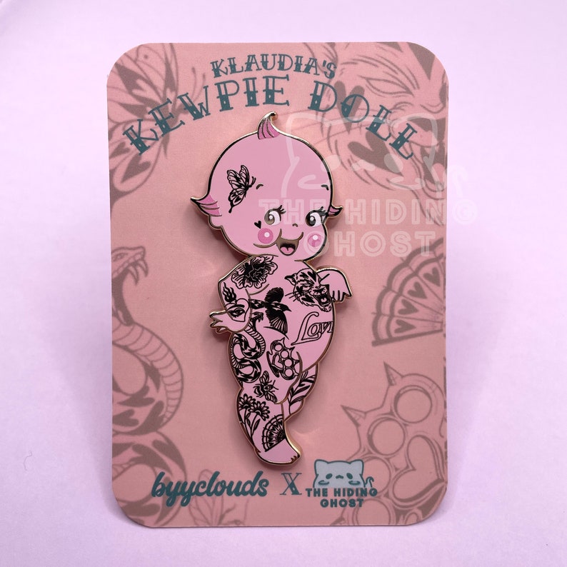Klaudia's Kewpie Doll Enamel Pin | Spooky Pin | Kawaii Pin | Pastel Pin ...