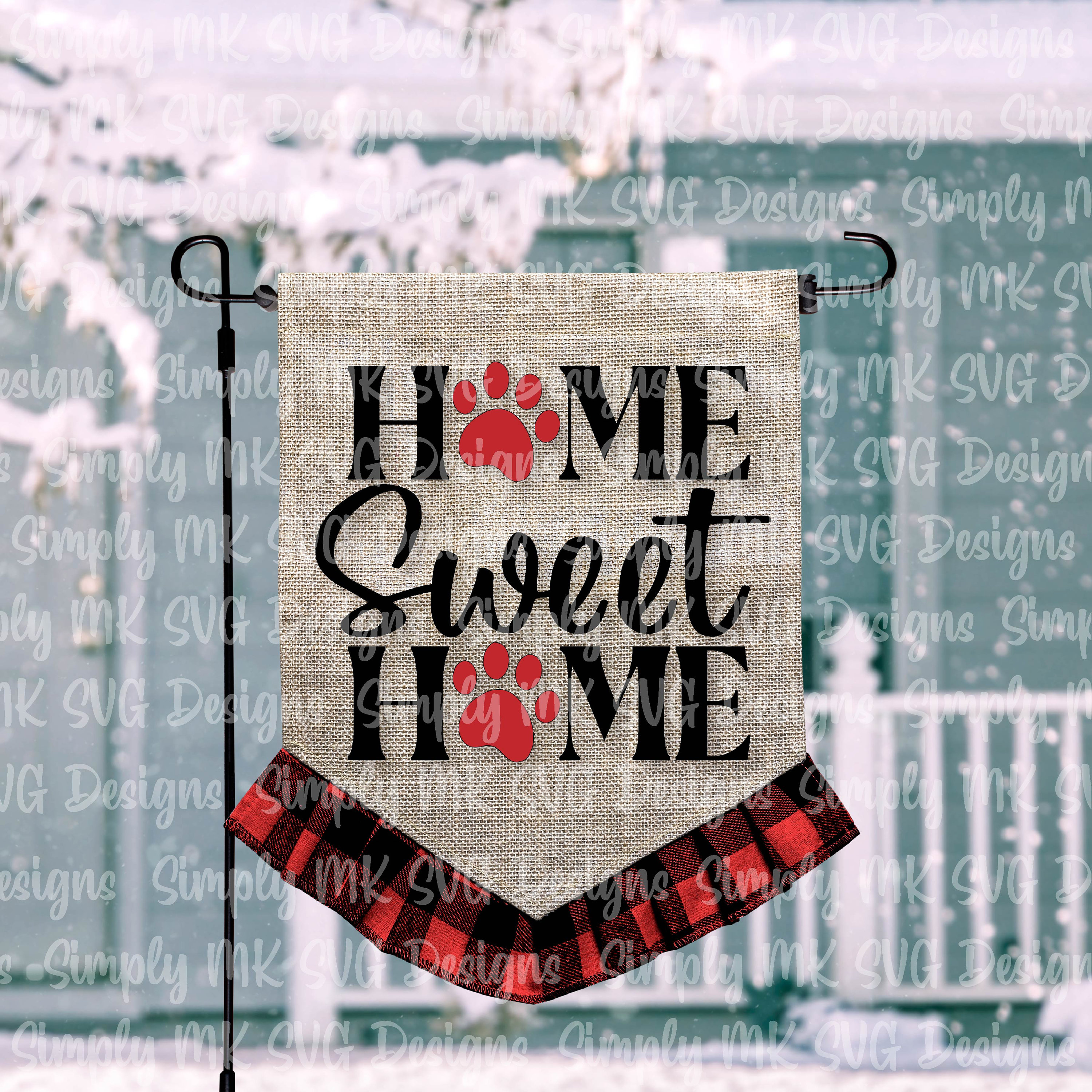 Home Sweet Home - Paws - Svg - Eps - Dxf - Png - Home Cutting File ...