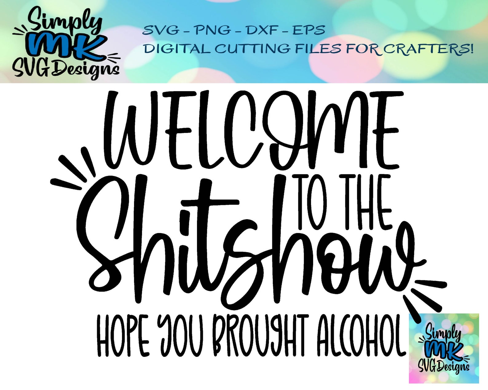 Welcome to the Shitshow SVG - Snarky Door Sign Cut File - Wood Round ...