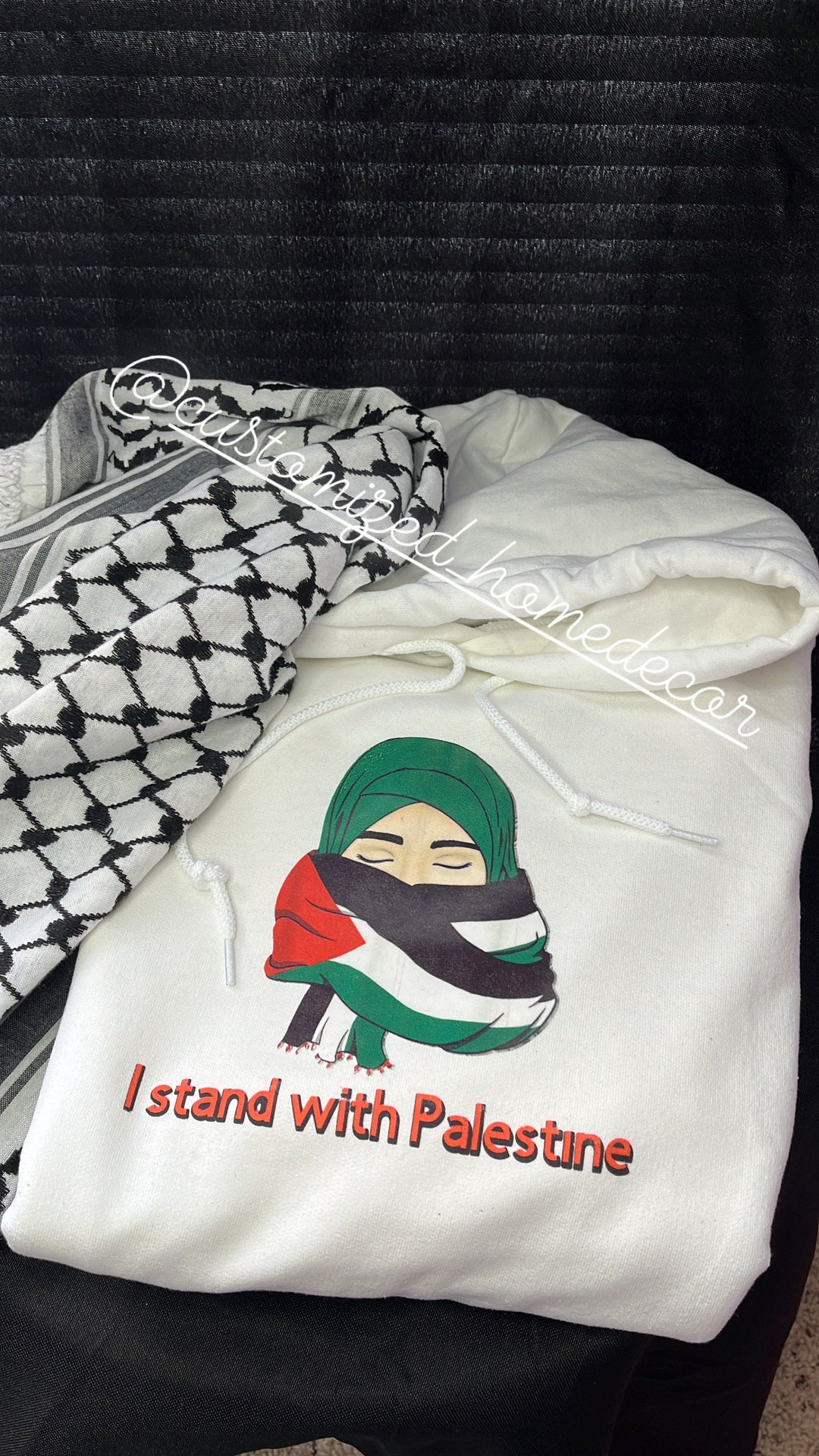 Hoodie With Hijab Palestinian - Etsy