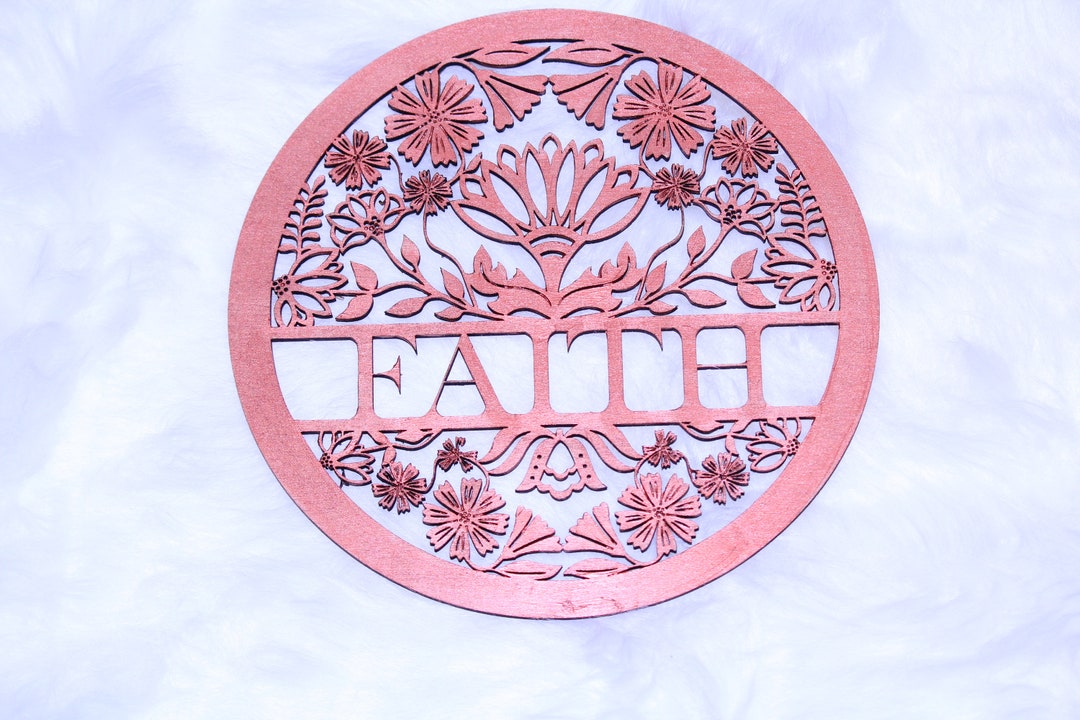 Round Faith Monogram - Etsy