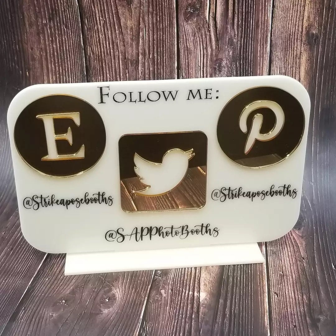 Social Media Plaque - Etsy