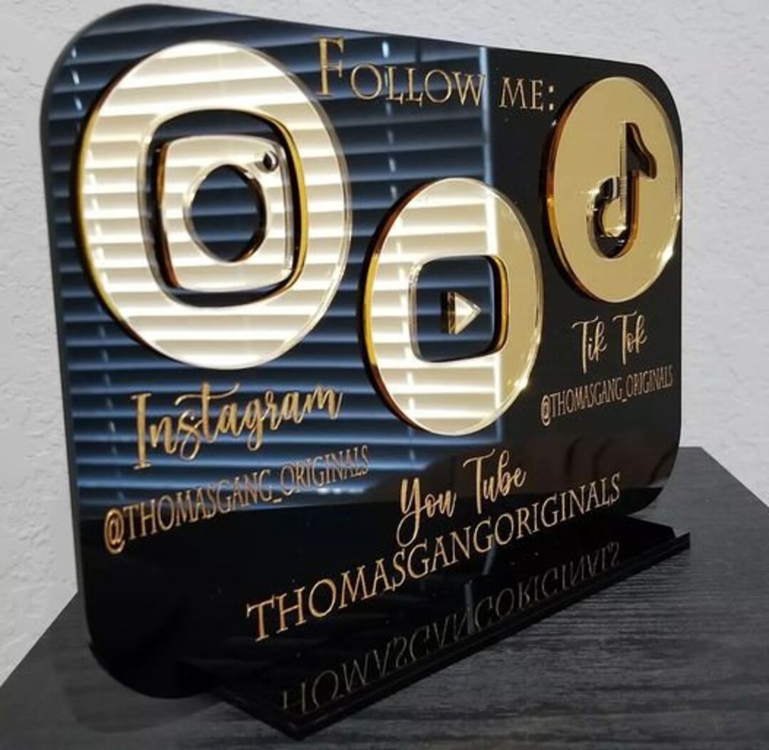 Social Media Plaque - Etsy