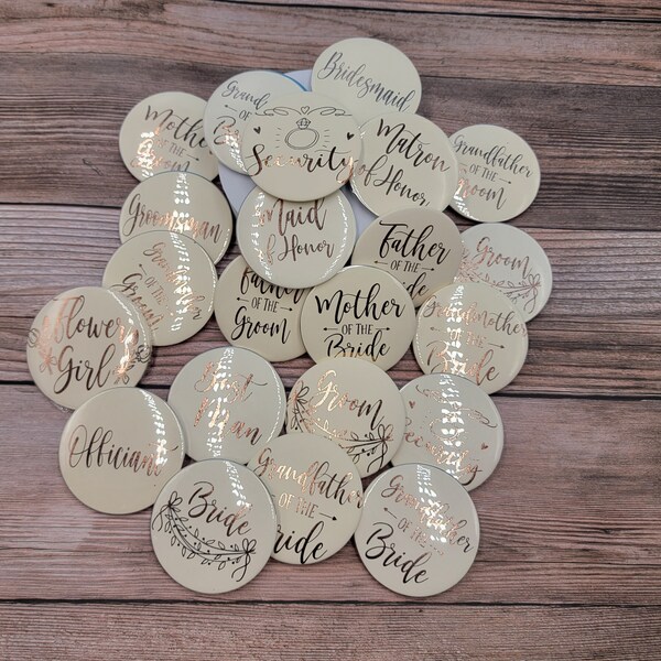 Bridal Party Buttons - Etsy