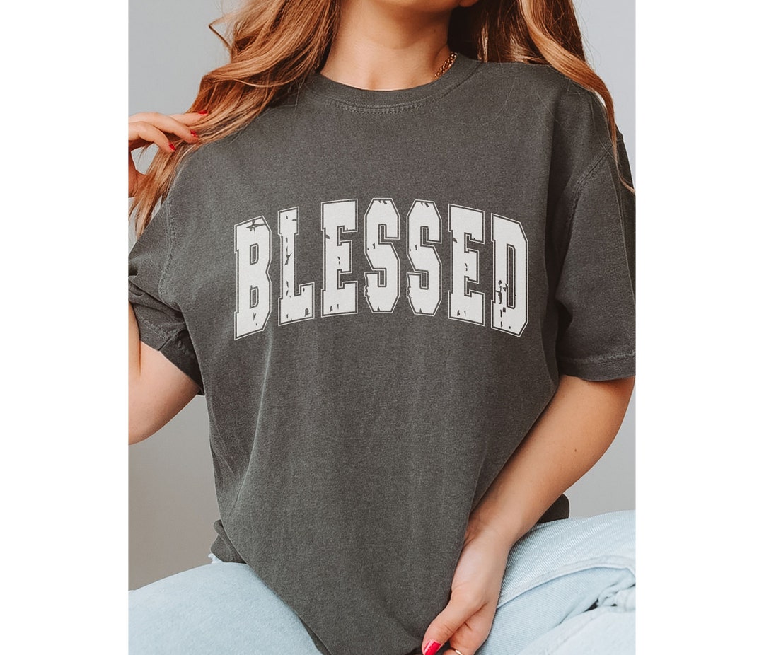 Blessed Christian T Shirt Jesus Clothes Comfort Colors Trendy