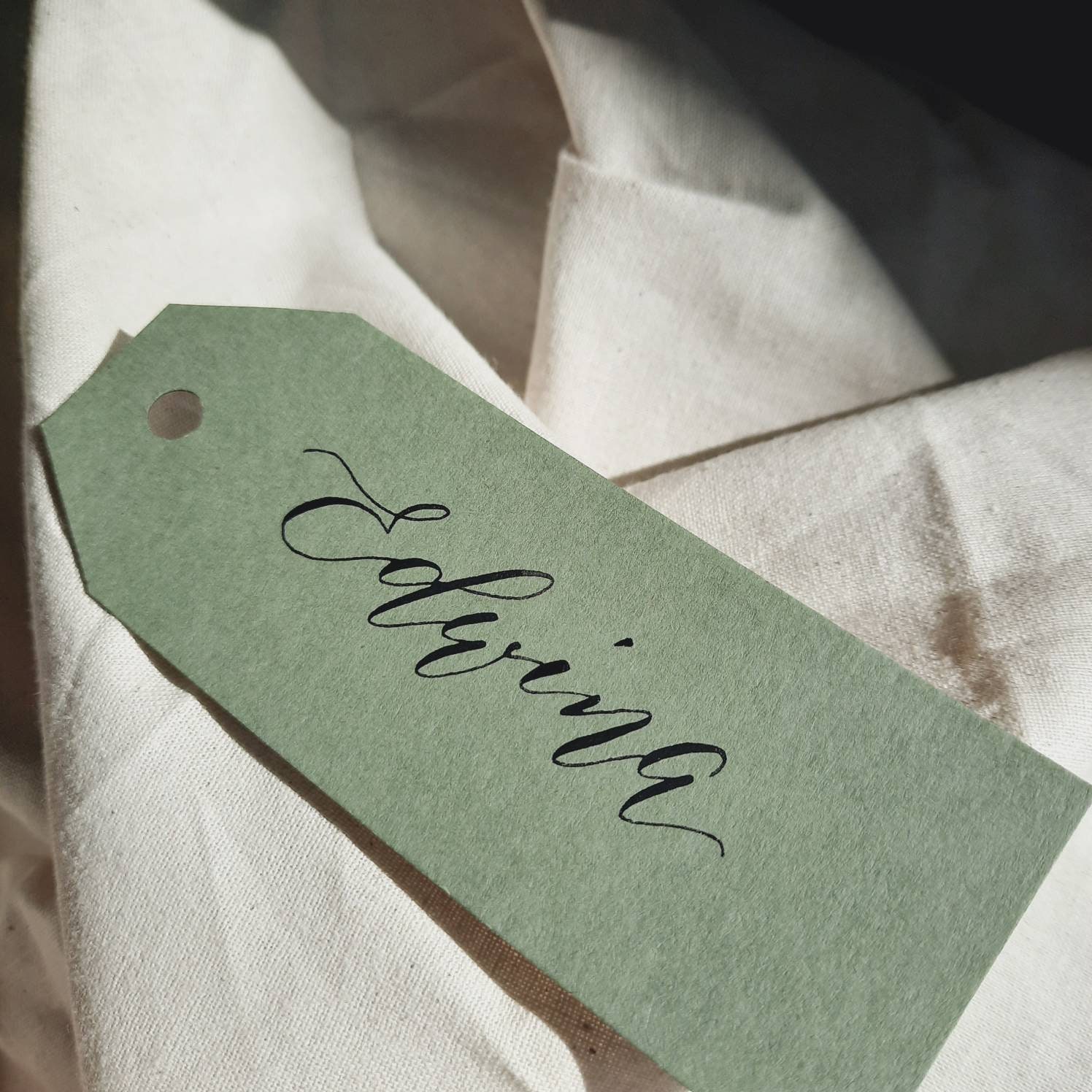 Green Gift Tags | Modern Calligraphy | Handwritten - Etsy