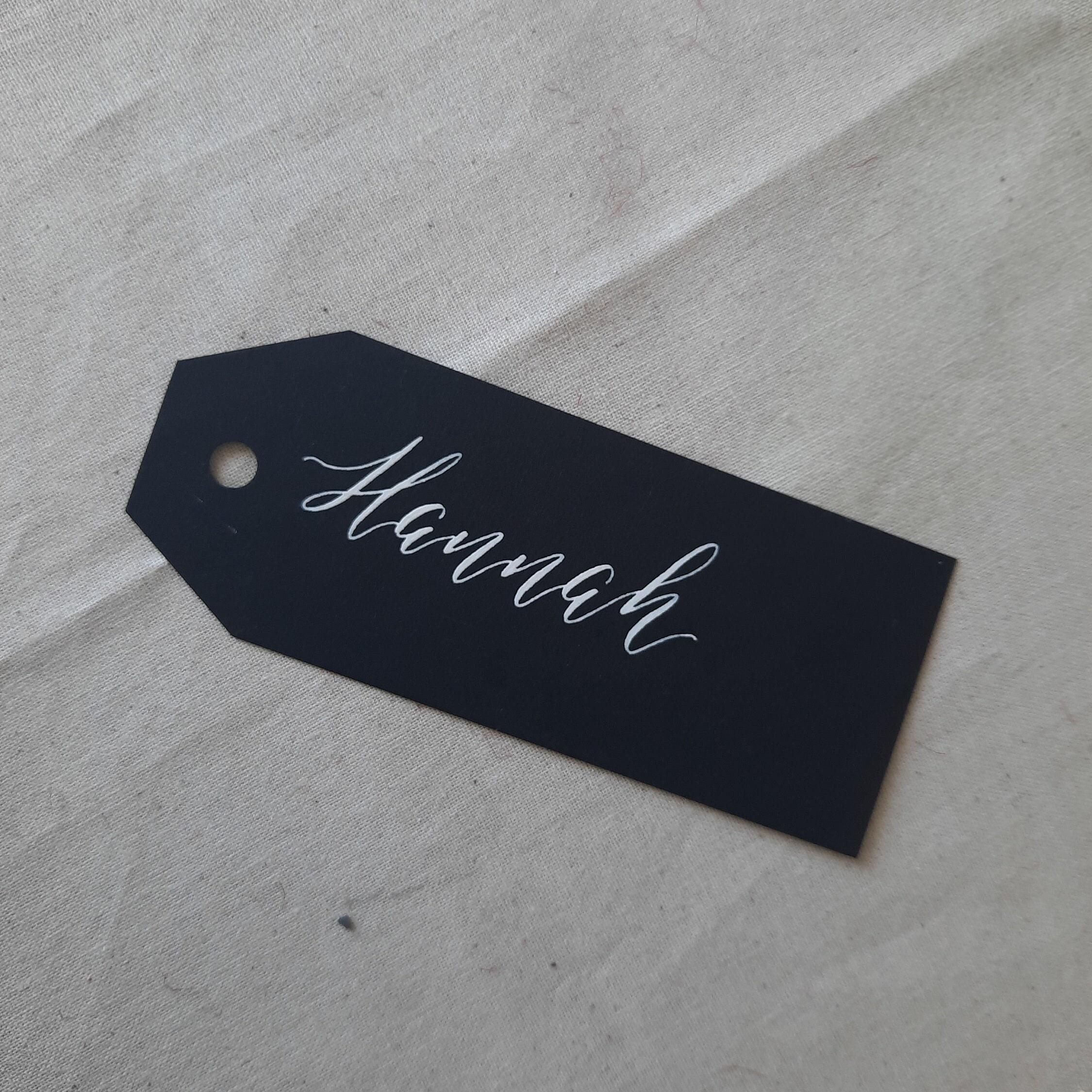 Black Gift Tags Modern Calligraphy Handwritten - Etsy
