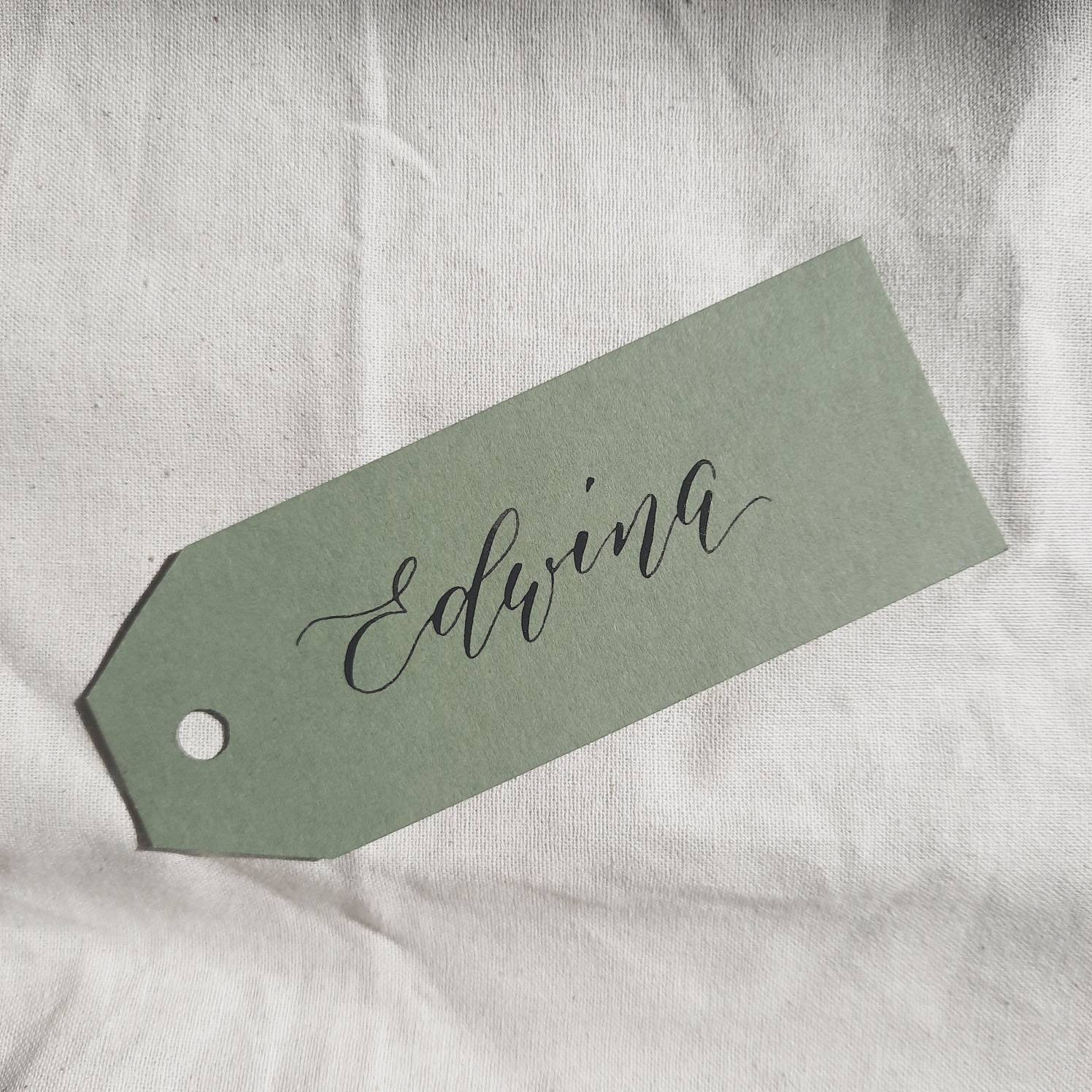 Green Gift Tags | Modern Calligraphy | Handwritten - Etsy