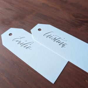 White Gift Tags | Modern Calligraphy | Handwritten - Etsy