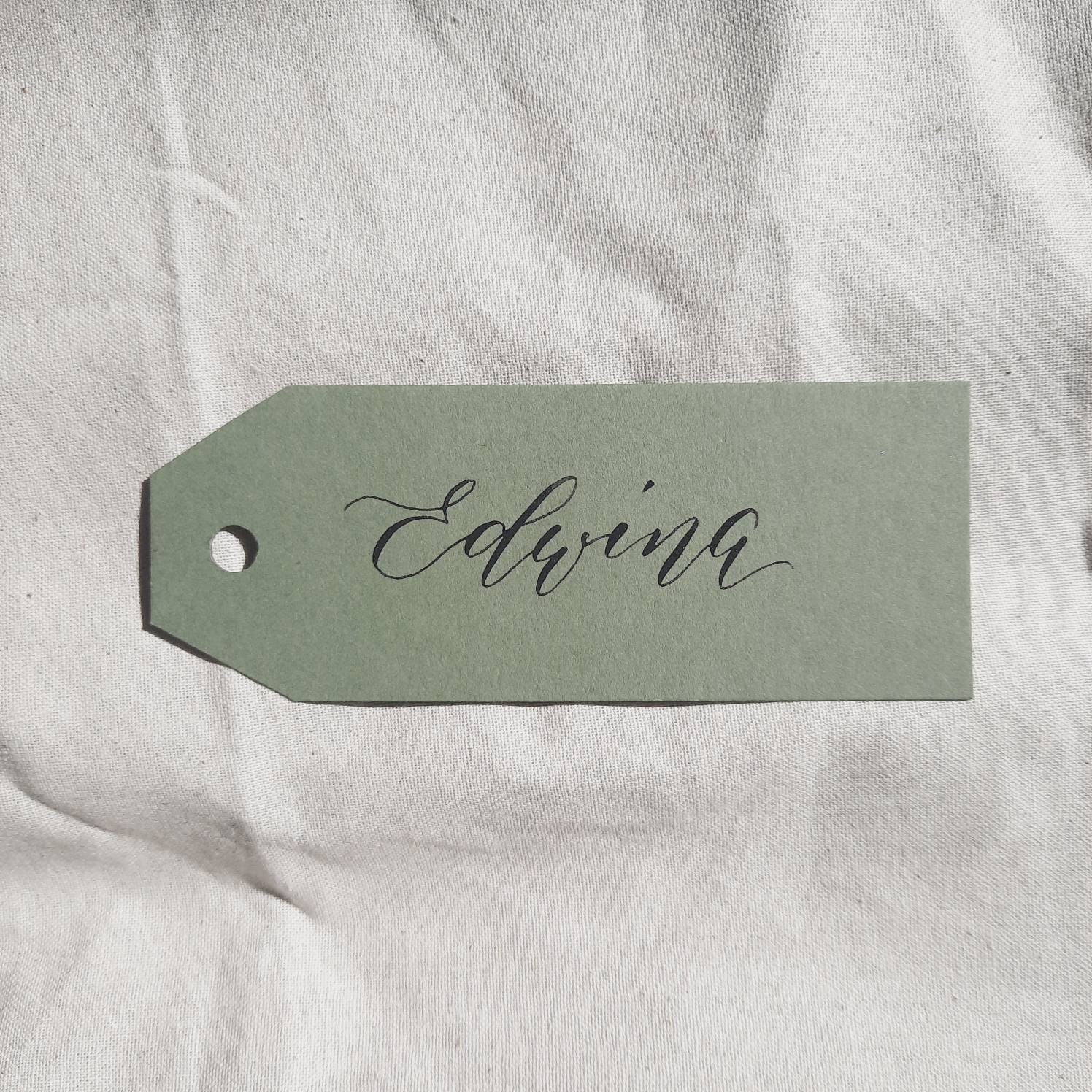 Green Gift Tags | Modern Calligraphy | Handwritten - Etsy