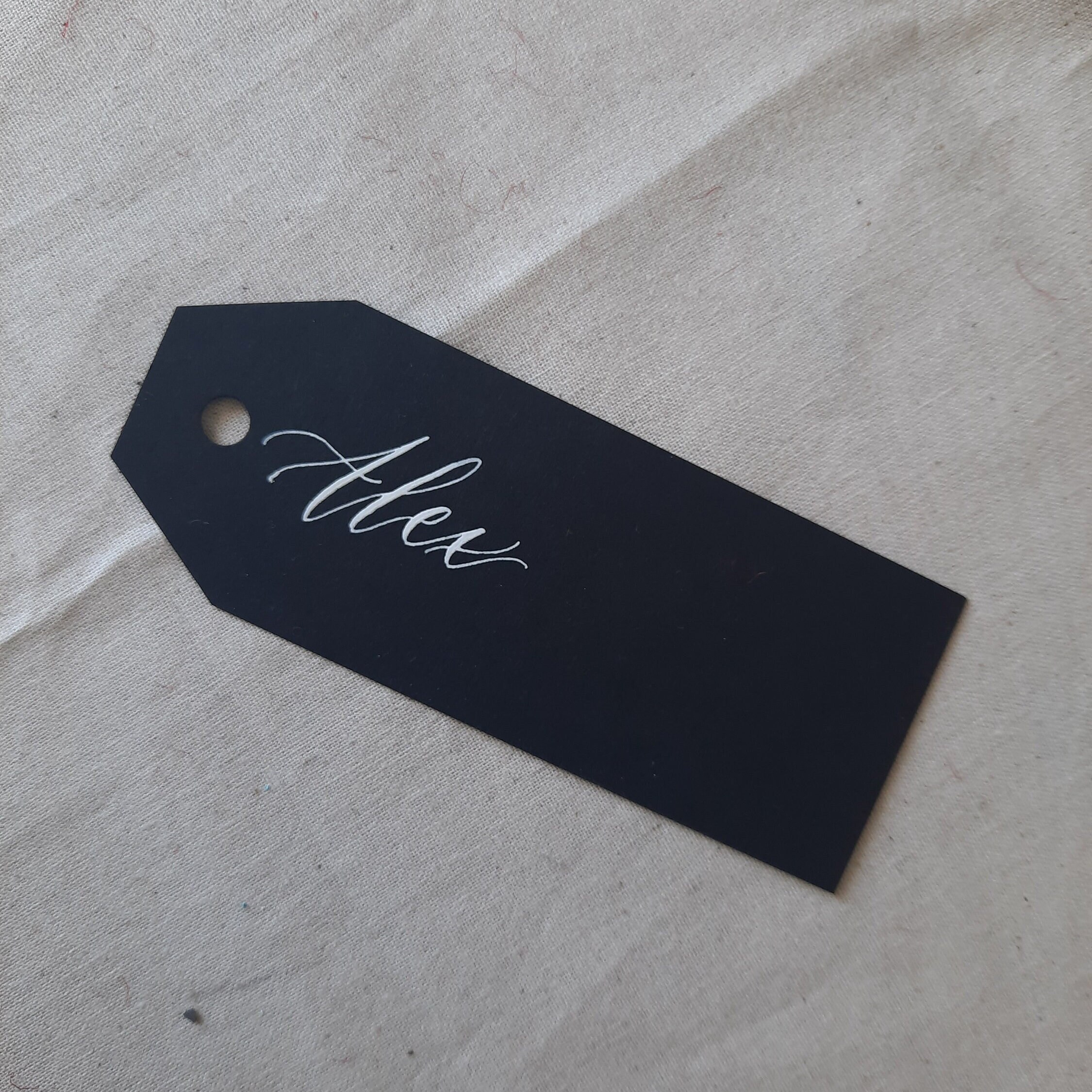 Black Gift Tags Modern Calligraphy Handwritten - Etsy