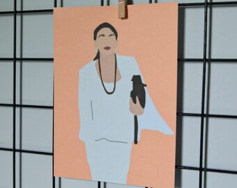 AOC Digital Print Alexandria Ocasio Cortez Poster AOC Print Green Suit ...