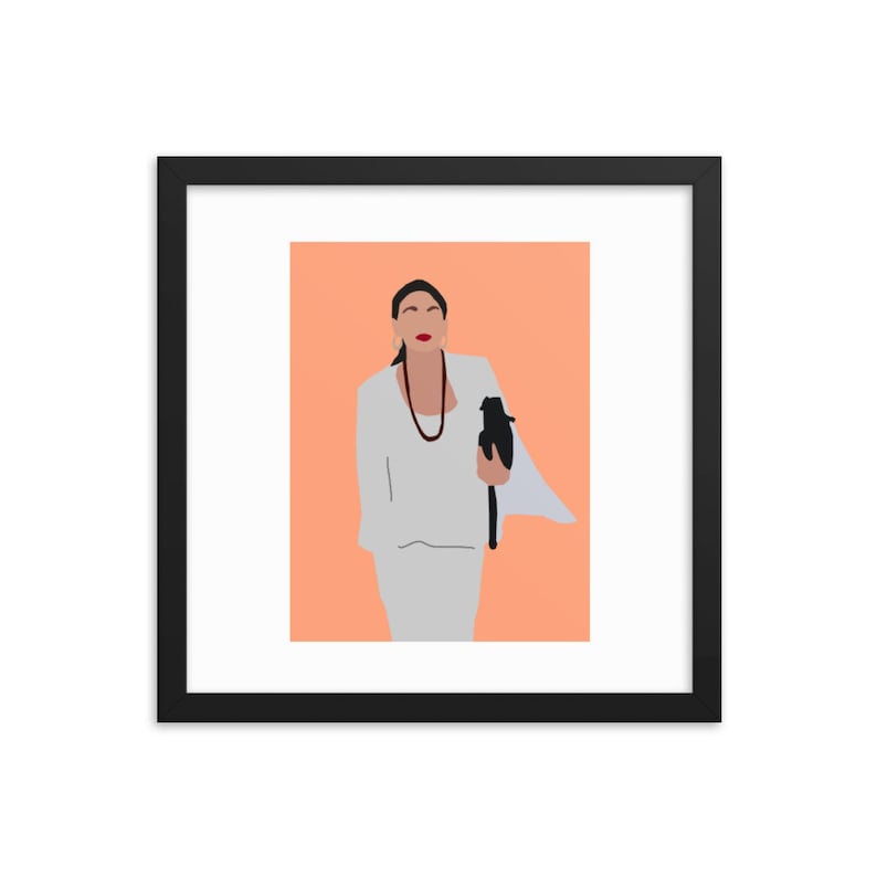Alexandria Ocasio Cortez Aoc Framed Poster Wall Art Decor Etsy