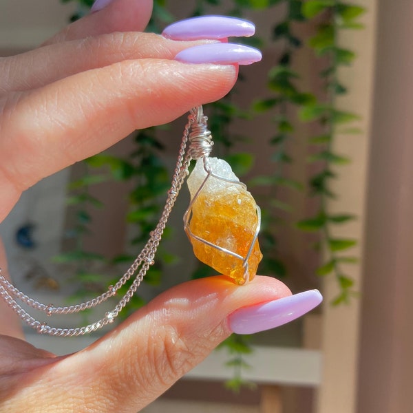 Citrine Necklace - Etsy