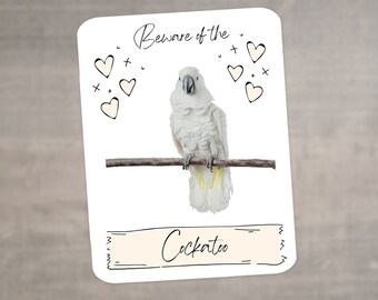 Beware Parrot Sign - Etsy