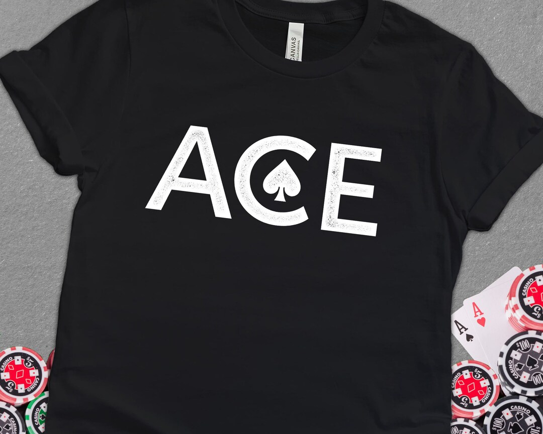 Poker Ace Shirt, Ace of Spades, Texas Hold'em Poker Card Player Shirt ...