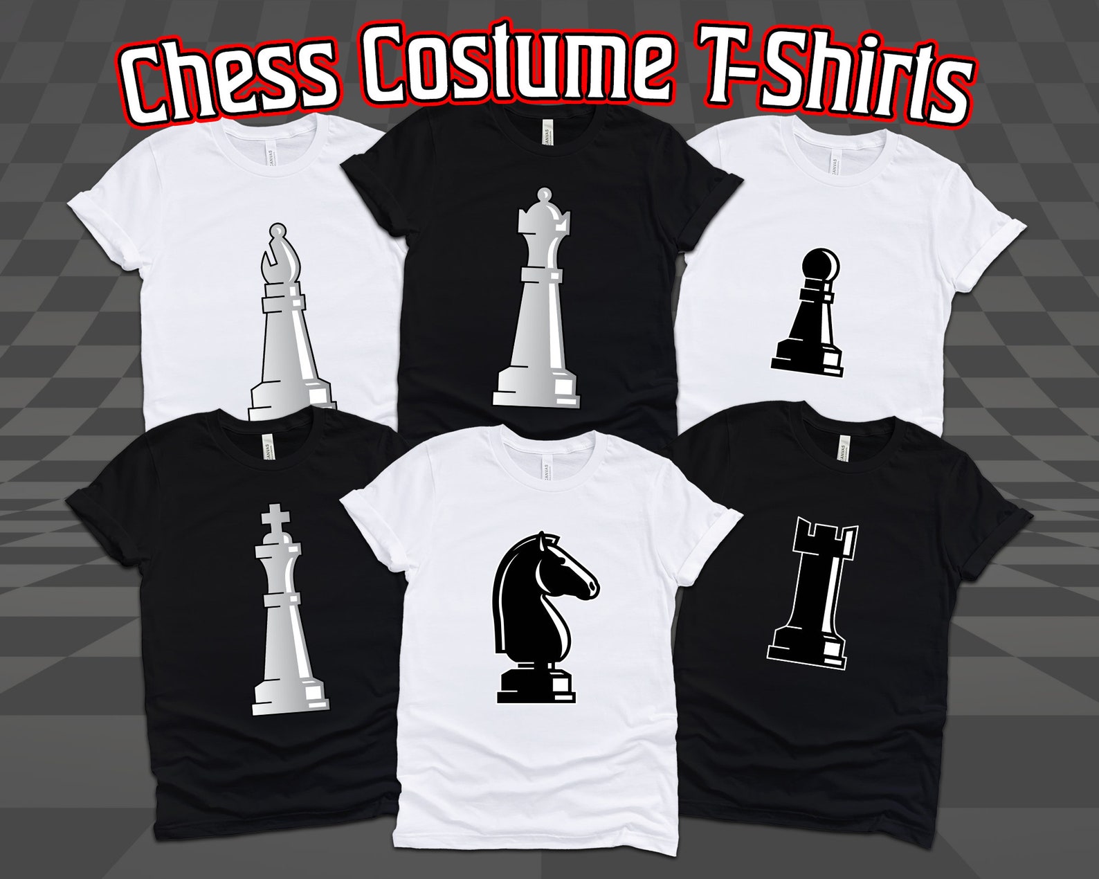 Chess Set Costume Shirts, Chess Piece Costume, Chess Board Costume ...