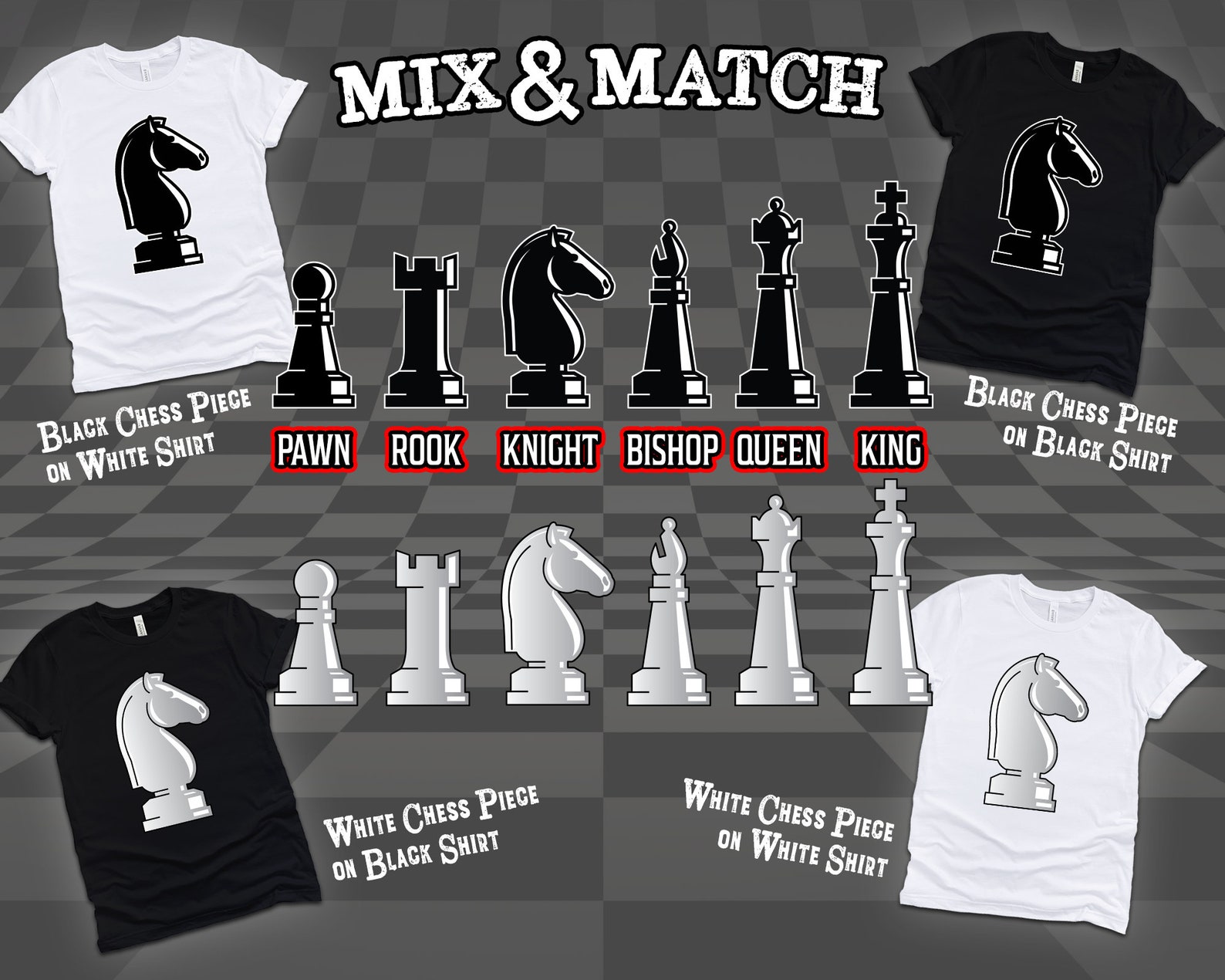 Chess Set Costume Shirts, Chess Piece Costume, Chess Board Costume ...