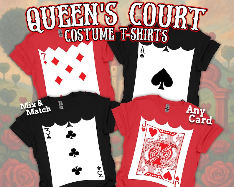 Alice in Wonderland Card Soldier Set, Group Halloween Shirts | Queen of ...