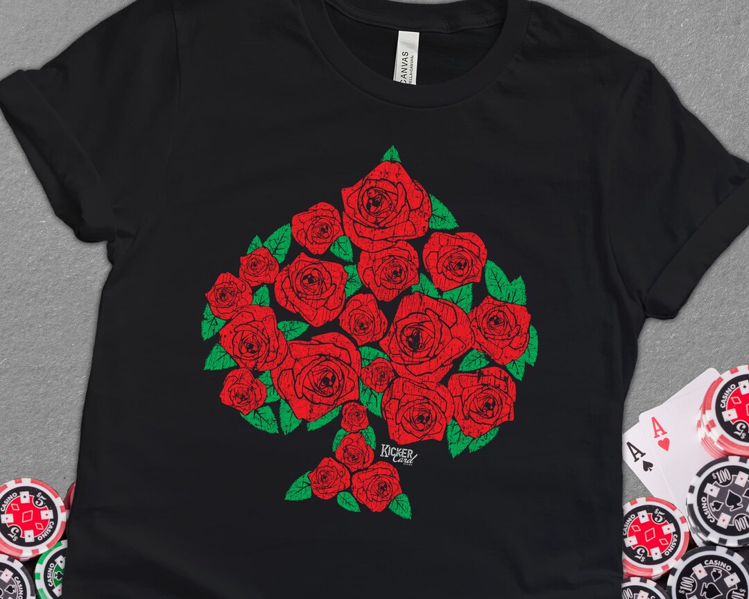 Rose Bouquet Spade Card Shirt: Texas Hold'em Poker Gift - Etsy