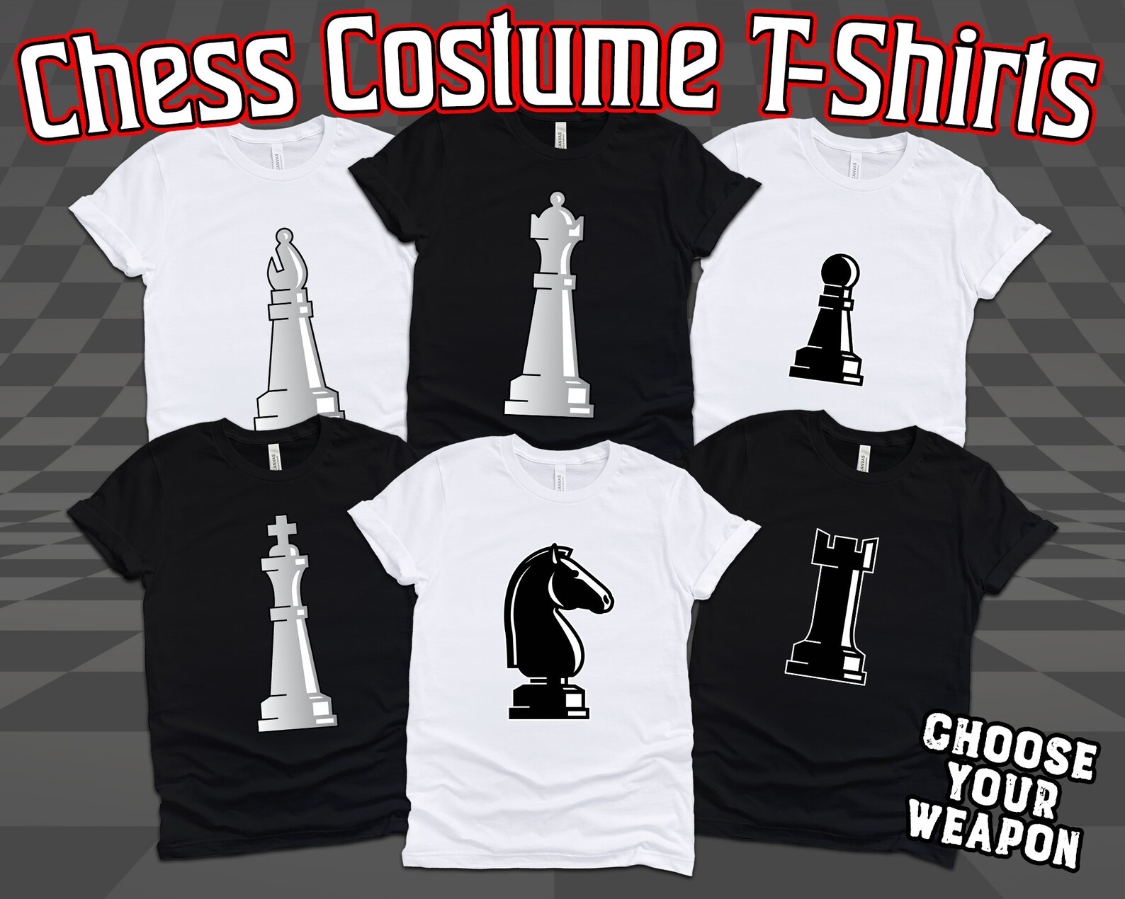 Chess Set Costume Shirts Chess Piece Costume Chess Board - Etsy