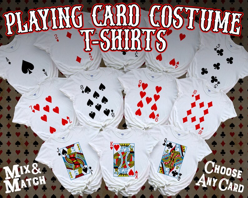 Deck of Cards Group Costume Shirts Poker Outfit Cards - Etsy