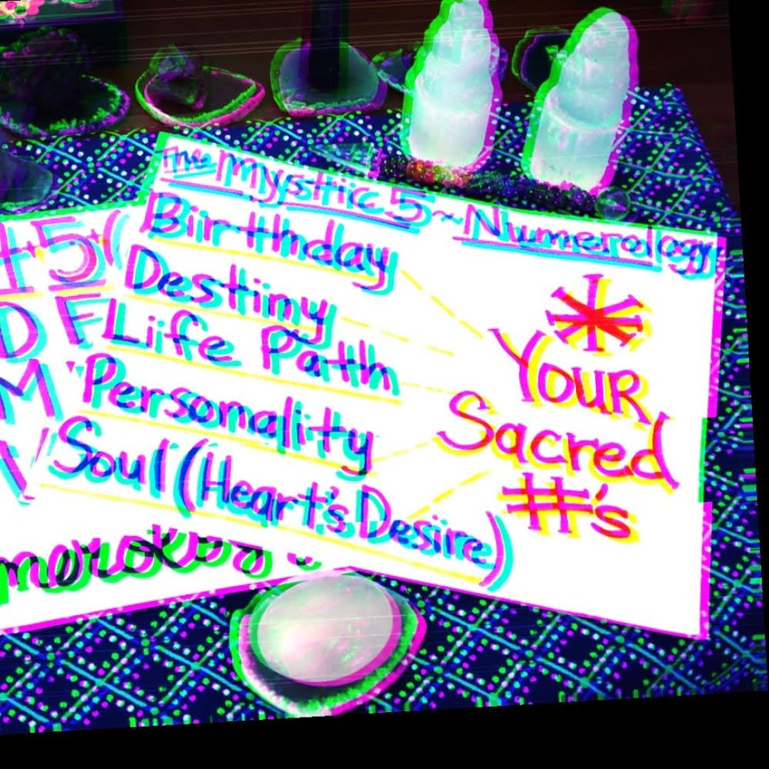 Numerology the Mystic 5 Your Sacred Numbers W/ Linked - Etsy