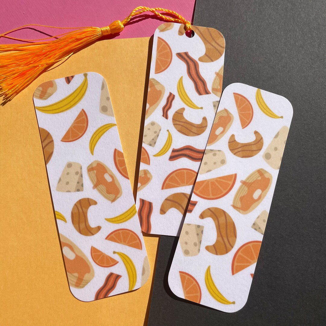 BREAKFAST BOOKMARK Gift for Reader Pattern Bookmark Cute - Etsy