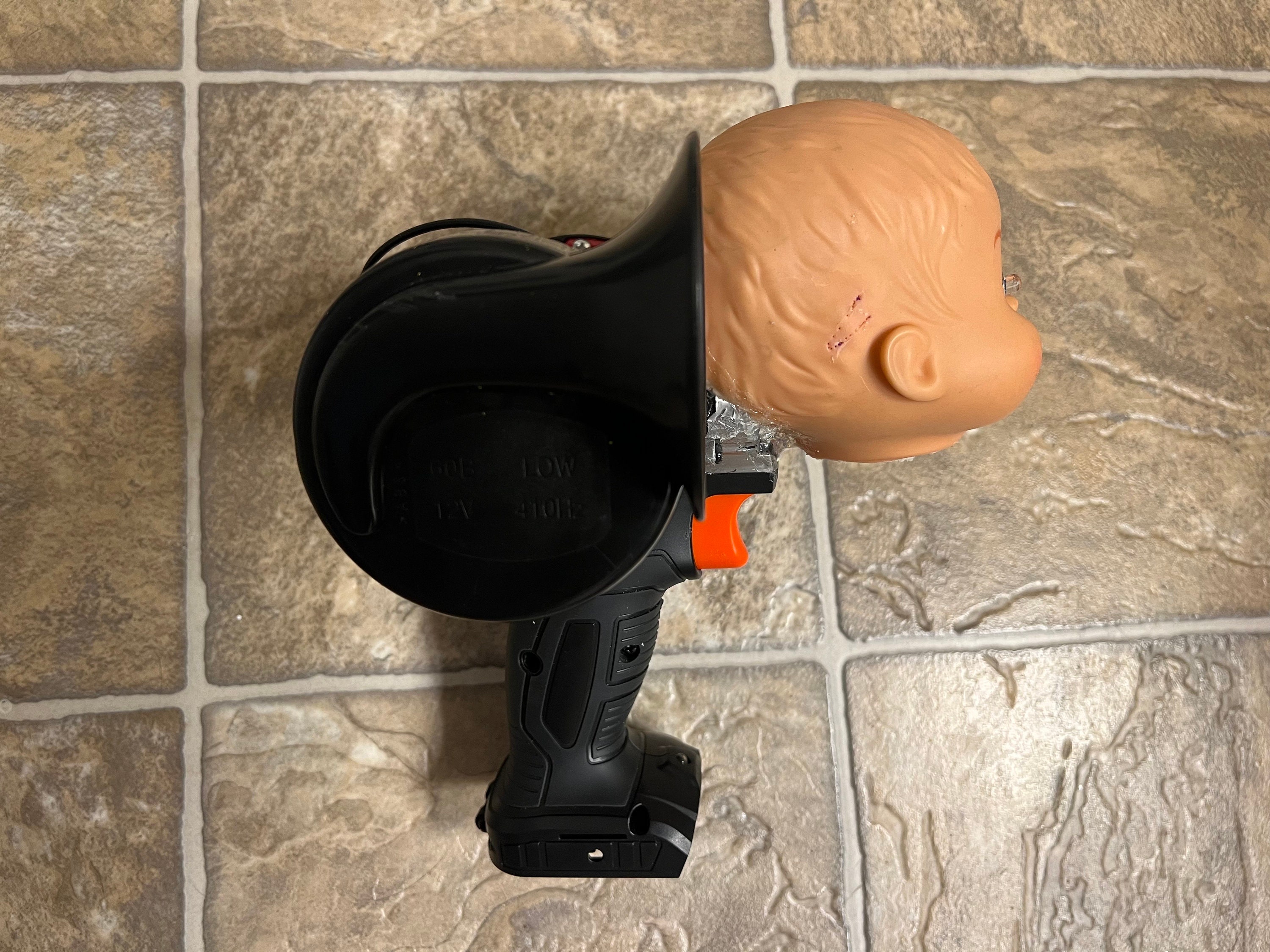 Hand Held Horn Prop With Doll Head - Includes 12v Battery and Charger ...