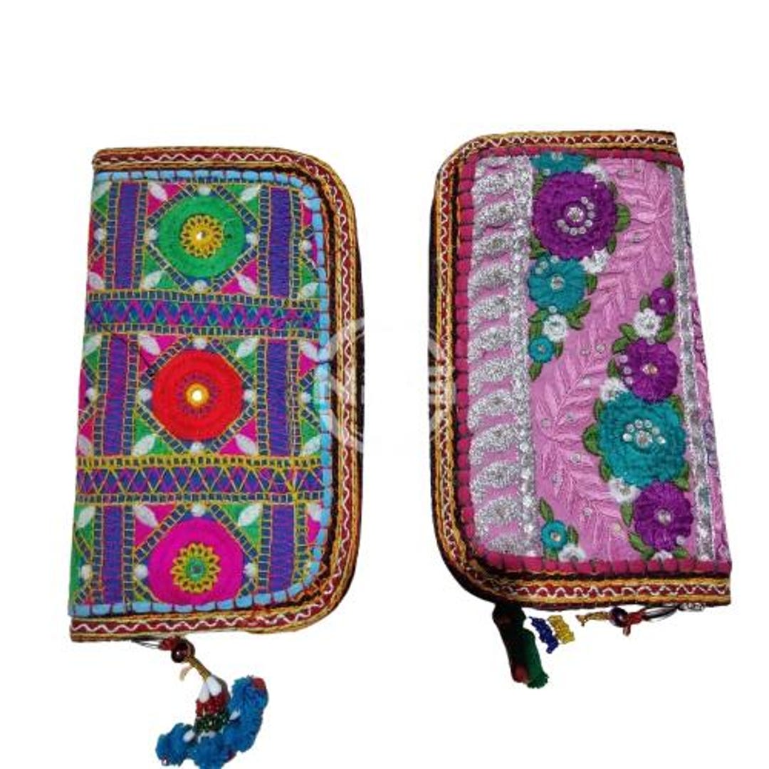 Vintage Indian Rajasthani Style Embroidered Hand Bag, Handmade Clutch ...